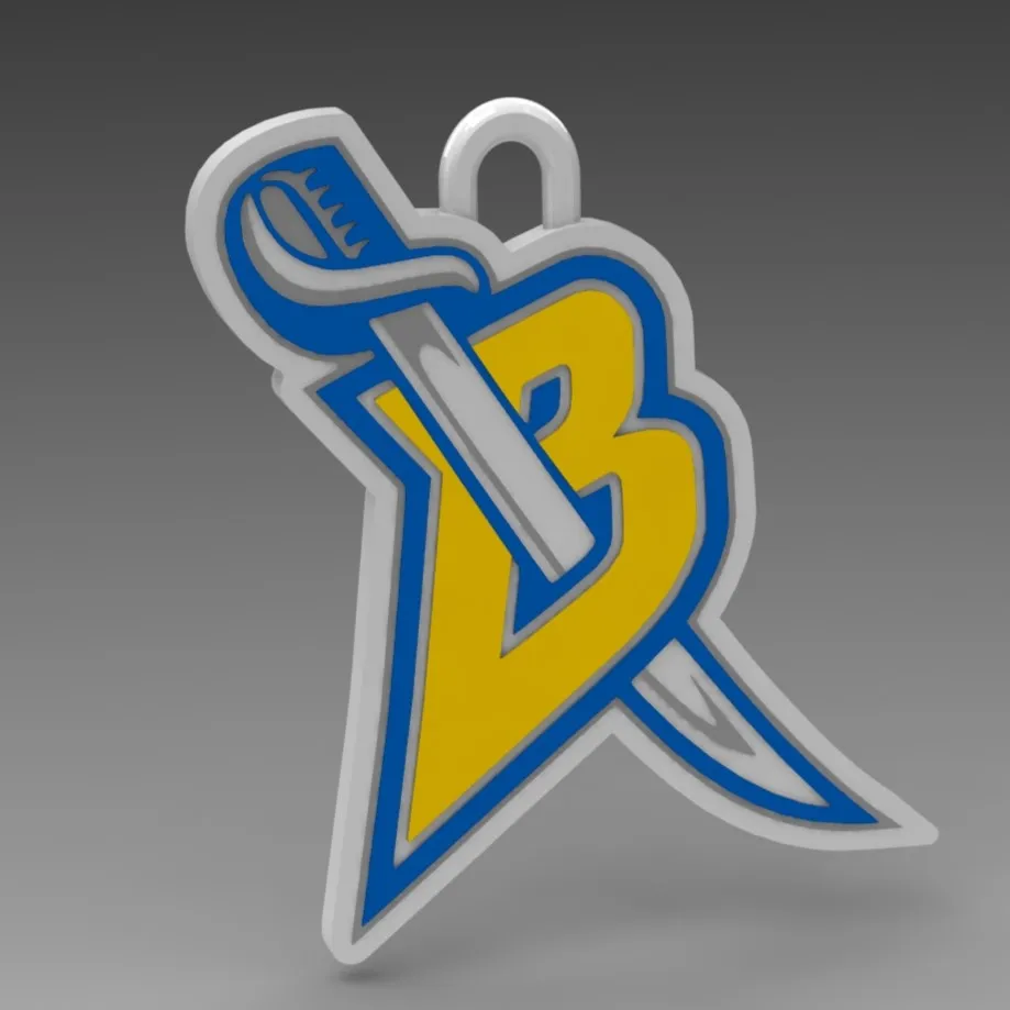 Multicolor Buffalo Sabres 'B' Logo Chain Necklace by Dean Rogers ...