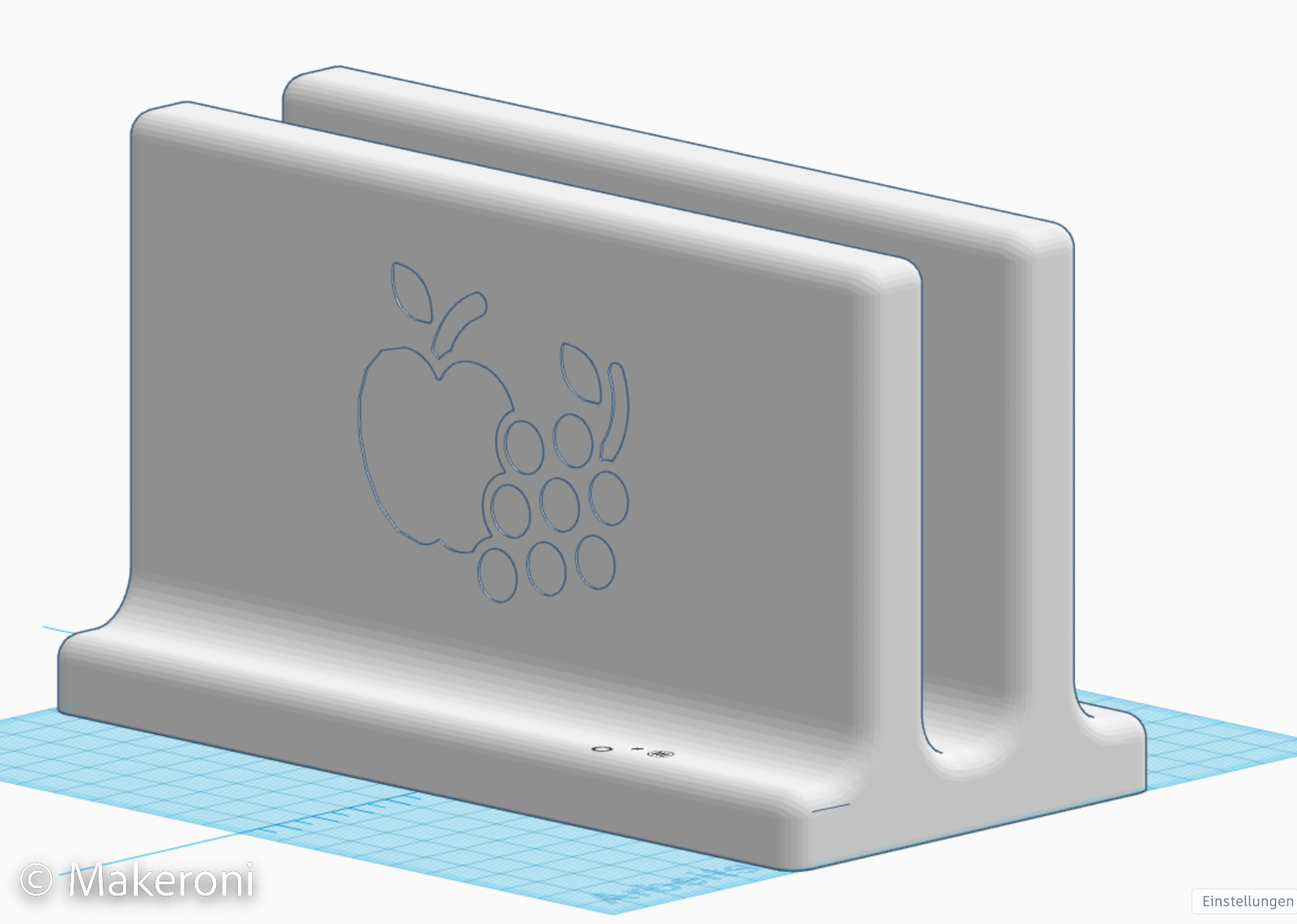 MacBook vertical stand by Makeroni | Download free STL model ...