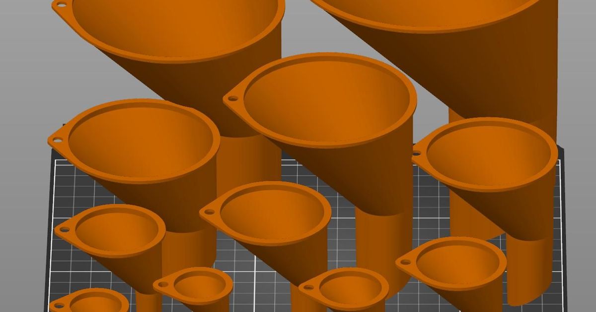 Off center Funnels. Various sizes 25mm to 200mm by Max | Download free ...