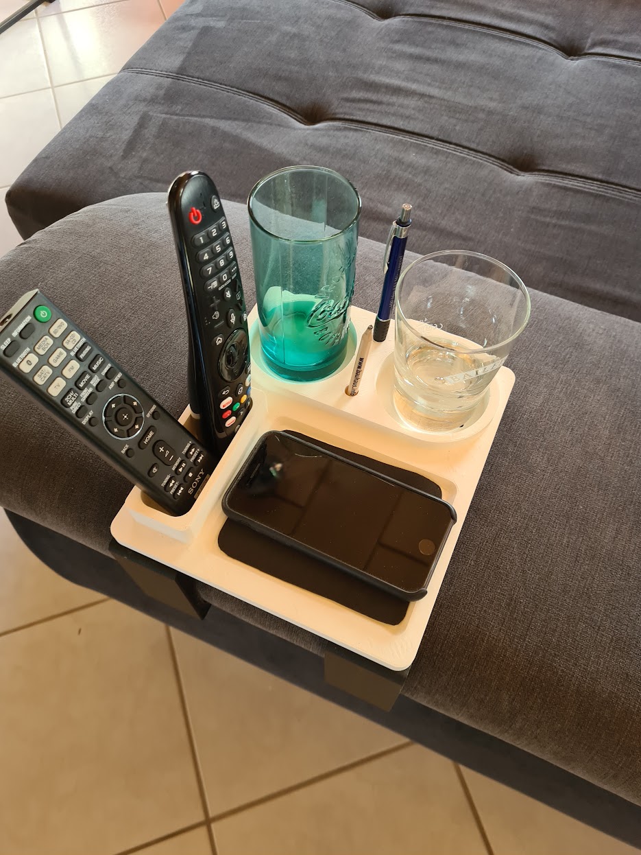 Couch table with remote holder by GCodePrintr | Download free STL model ...