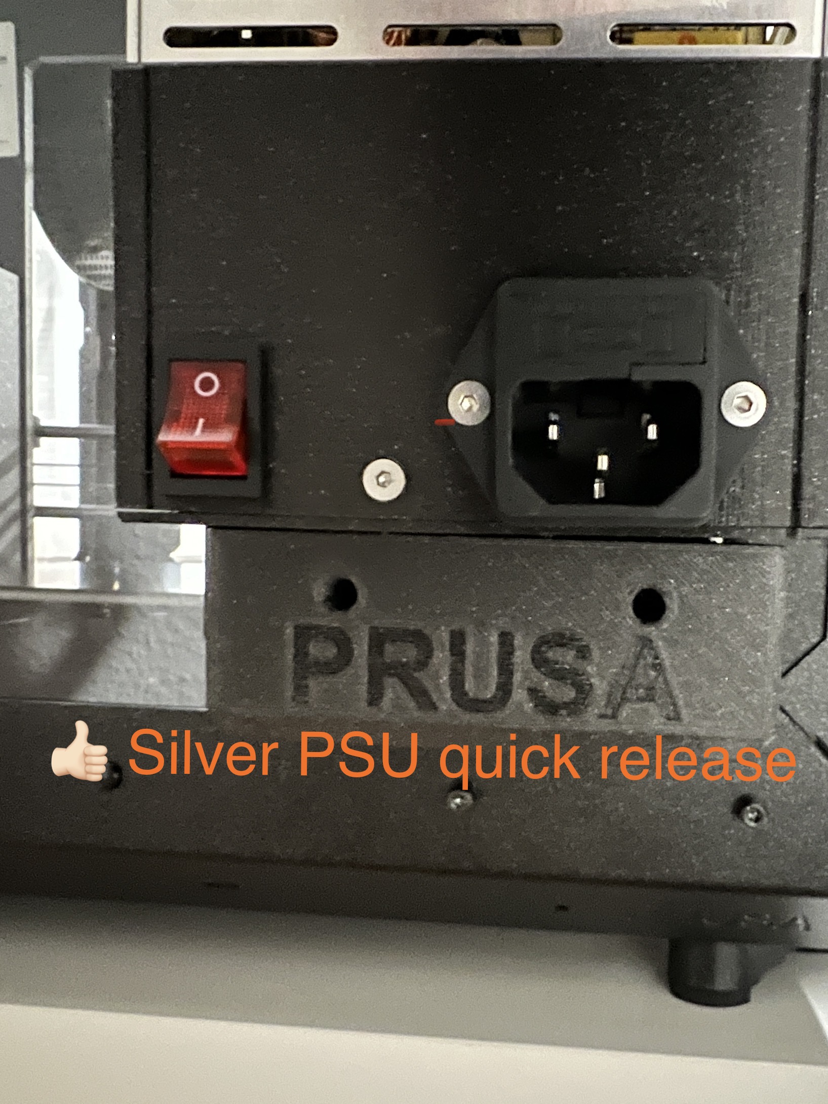 Quick release/Cover for Silver PSU on Original Prusa Enclosure by ...