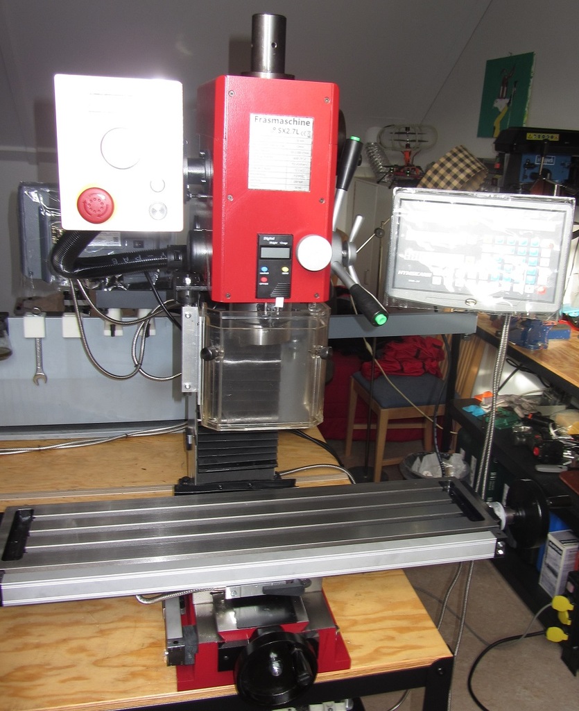 DRO Mounting kit for Paulimot Sieg SX2.7L Mill by Projunk | Download ...