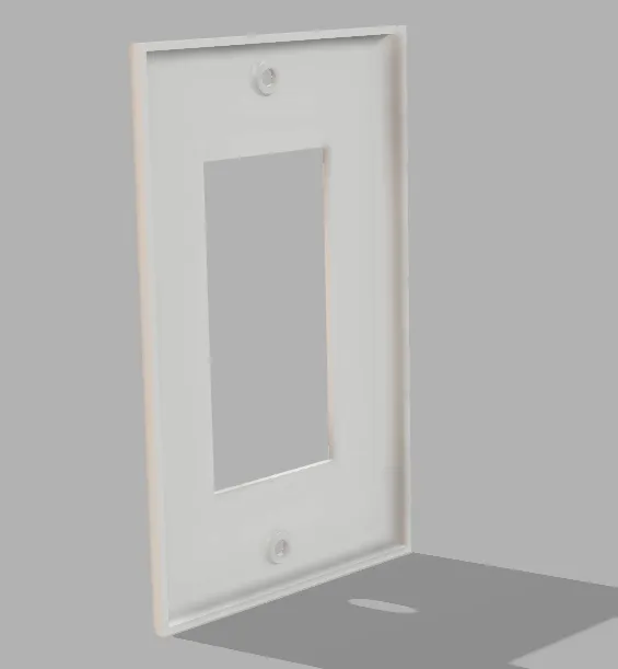 Parametric Single Gang recepticle face plate cover by Gindyman ...