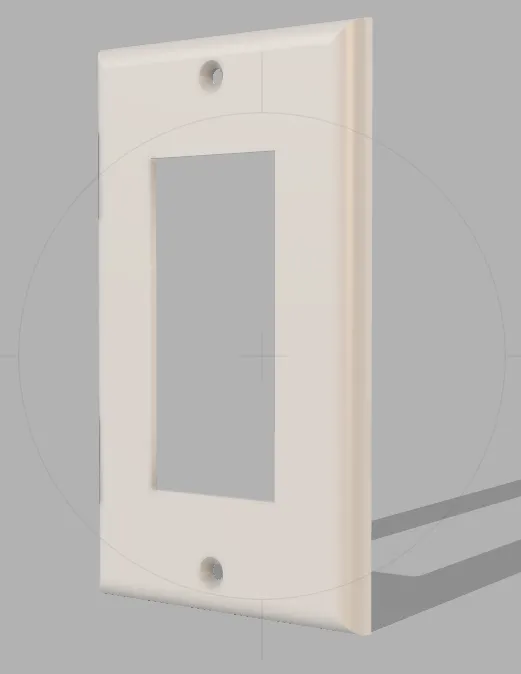 Parametric Single Gang recepticle face plate cover by Gindyman ...