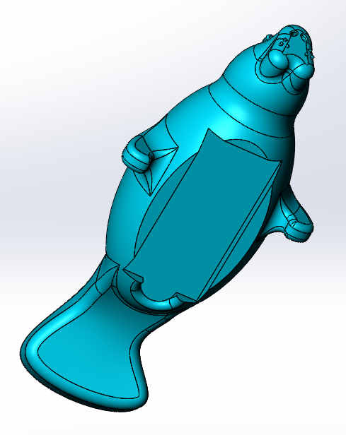 Manatee LED remote holder by Evan Schuster | Download free STL model ...