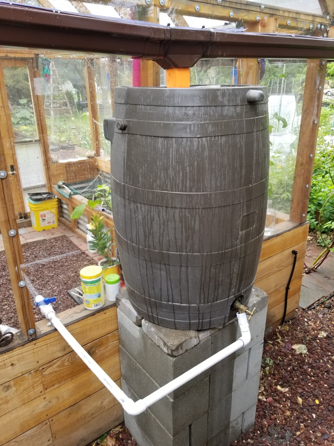 ACME Gutter to 3/4" pvc pipe conversion for water catchment by A ...