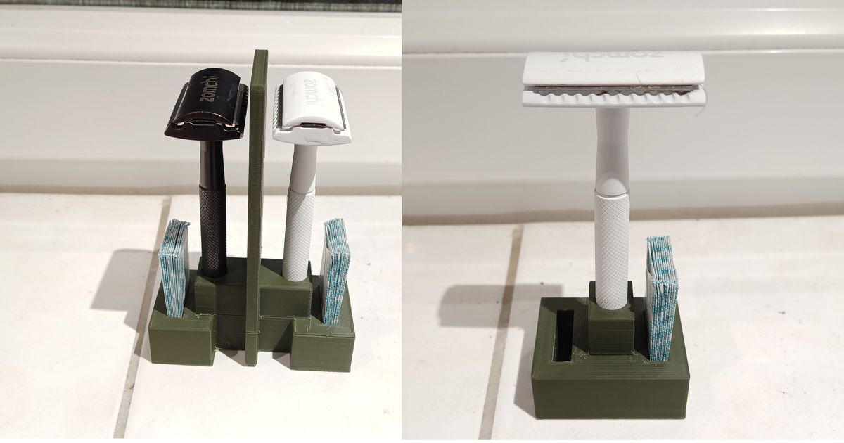 Safety-Razor Stand (single and double stands) by GearGrease | Download ...