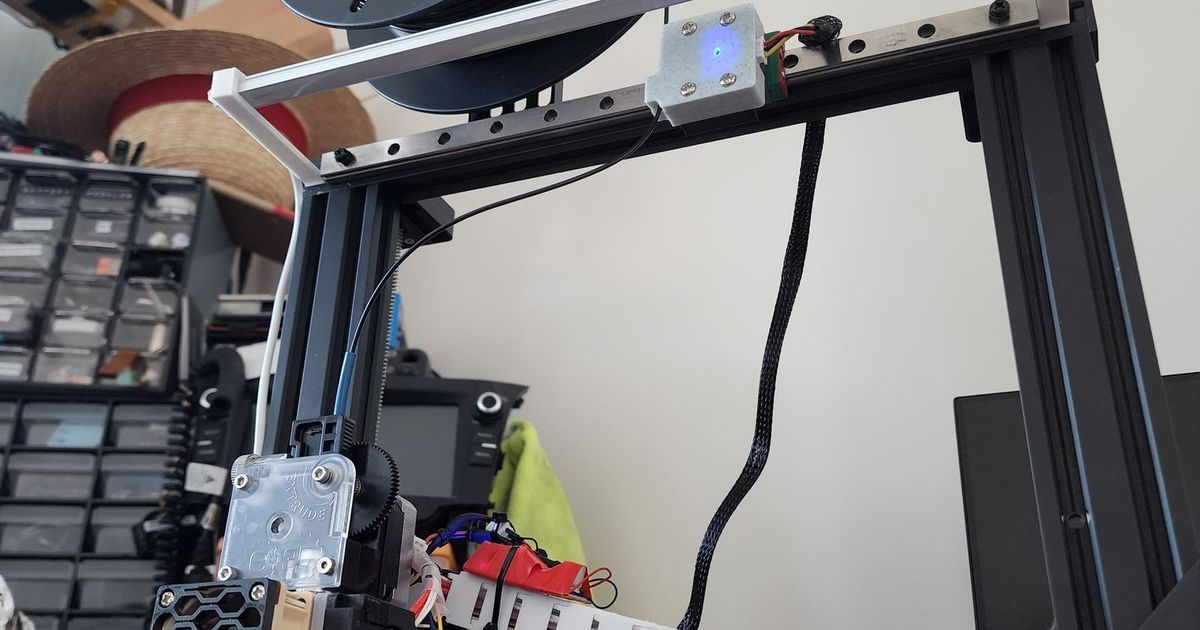 Ender 3 V2 Filament Runout Sensor Linear Rail Mount by Lewys Martin | Download free STL model ...