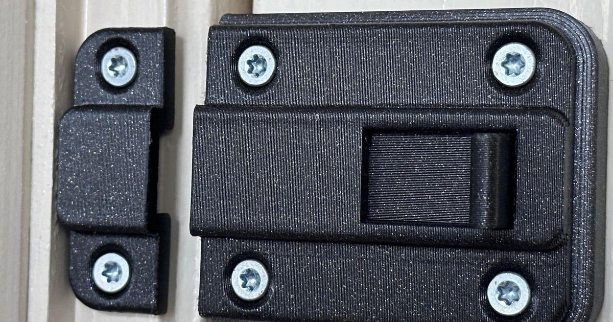 Sliding Door Lock / Latch with optional Filler Block by Gijs | Download ...