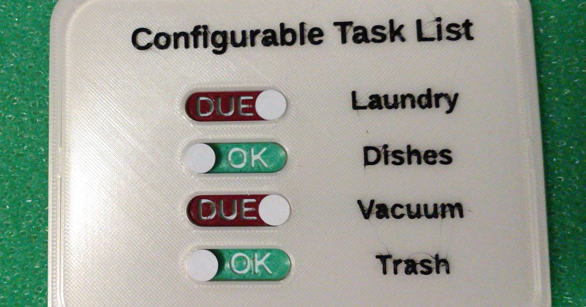 Configurable Household Task Planner by Dominik | Download free STL ...