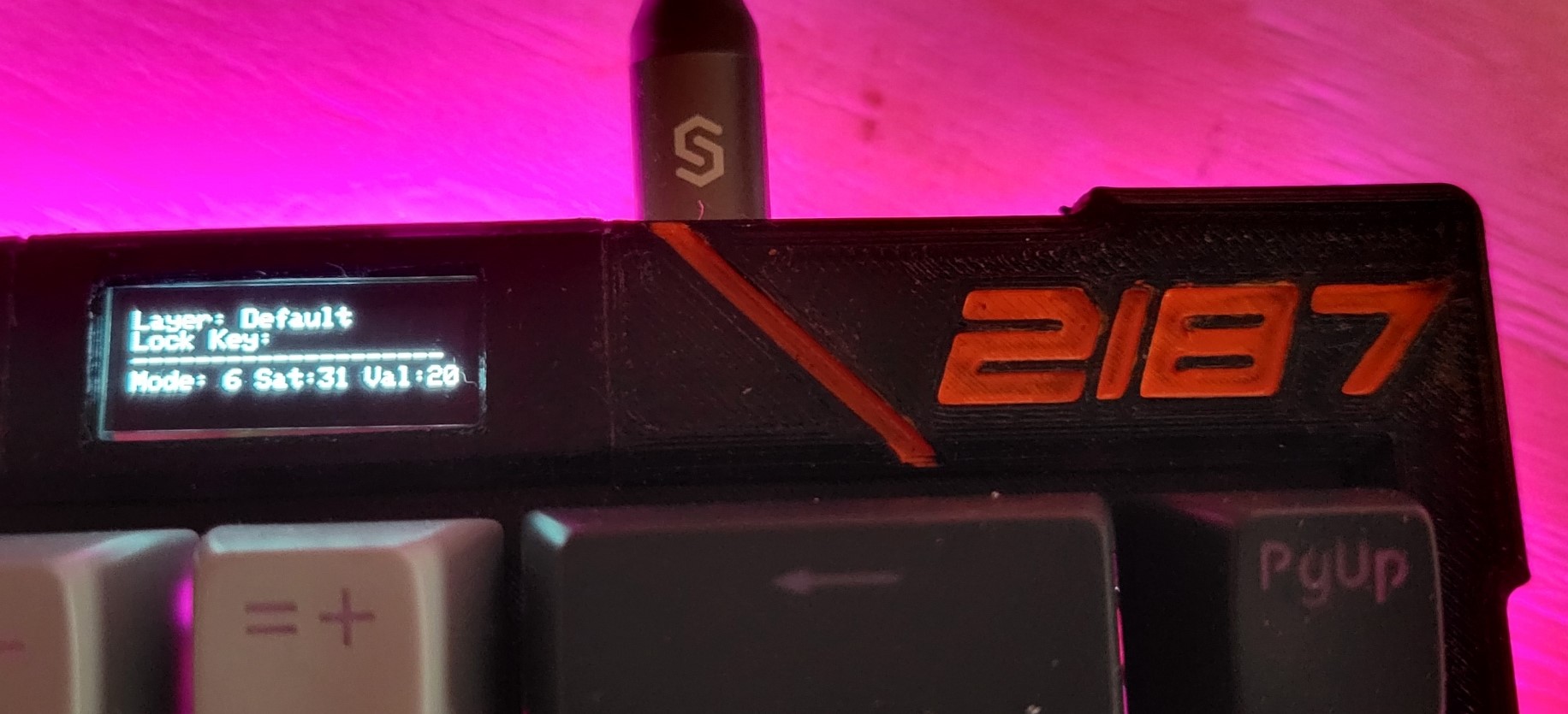 The2187Lite - A Handwired 65% revision of The2187 TKL with OLED and RGB ...