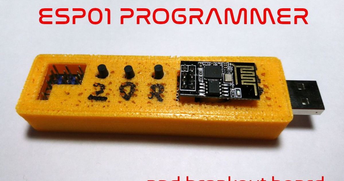 ESP01 programmer/breakout by Antimaterie | Download free STL model ...