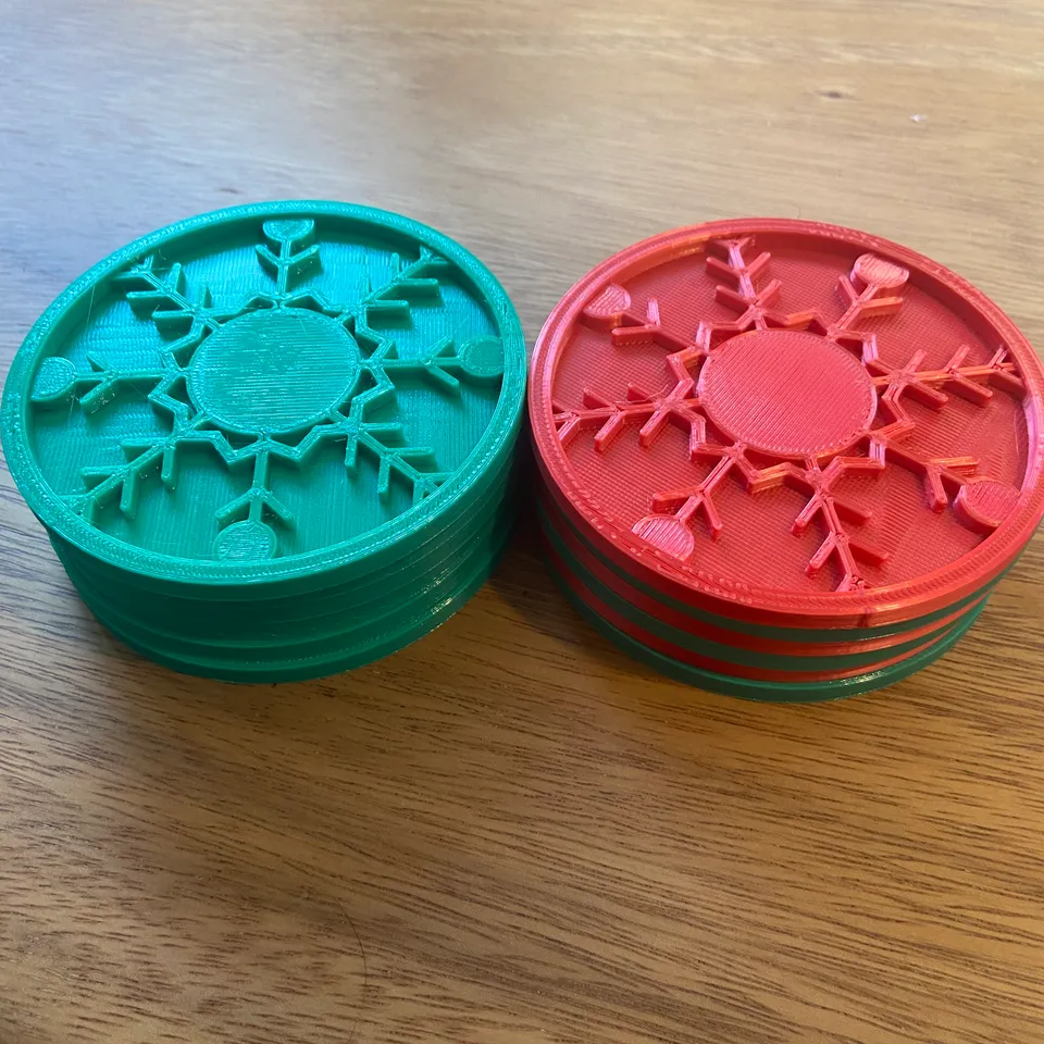 Christmas Coasters by Aaronihe | Download free STL model | Printables.com