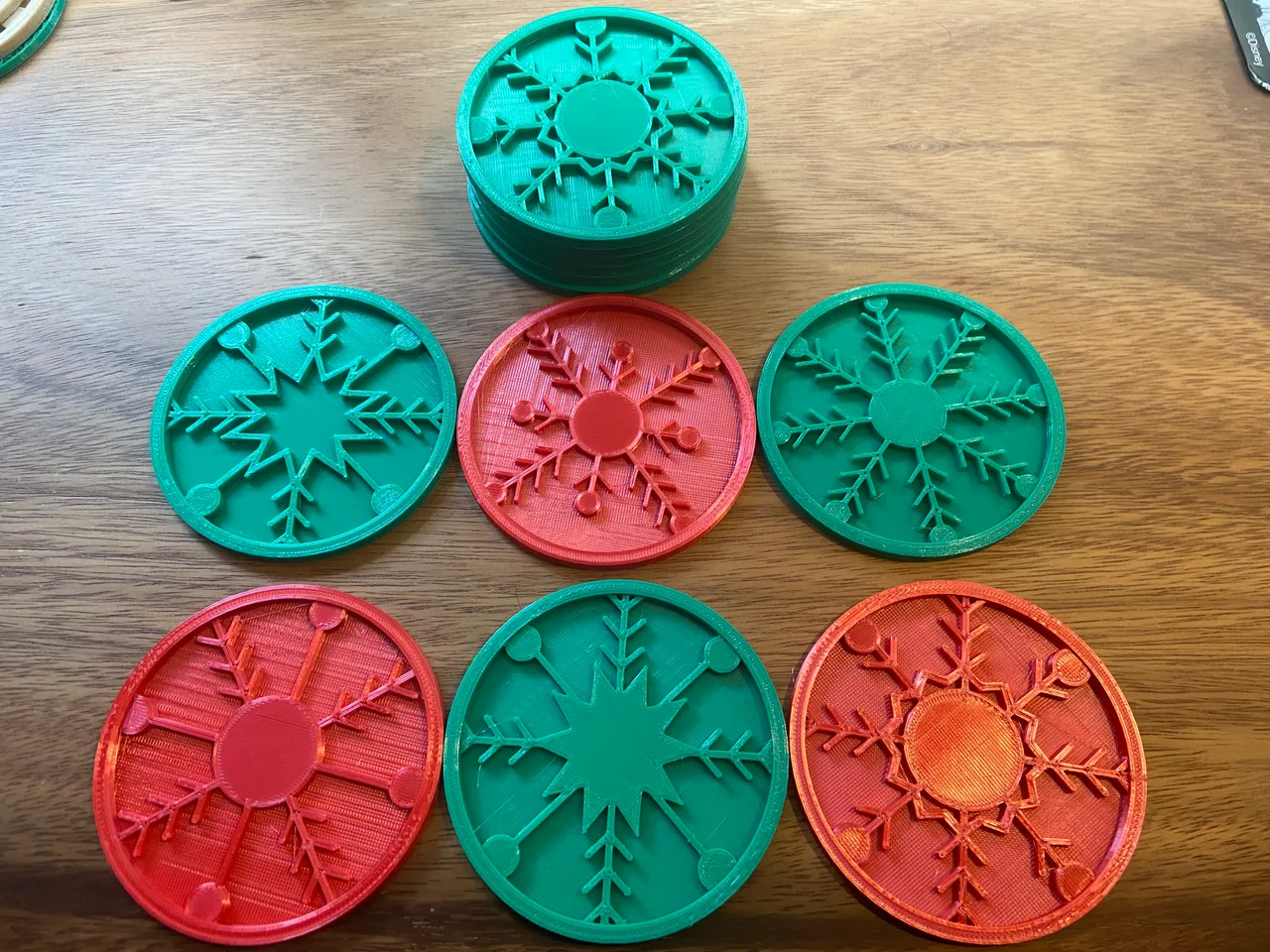 Christmas Coasters by Aaronihe | Download free STL model | Printables.com
