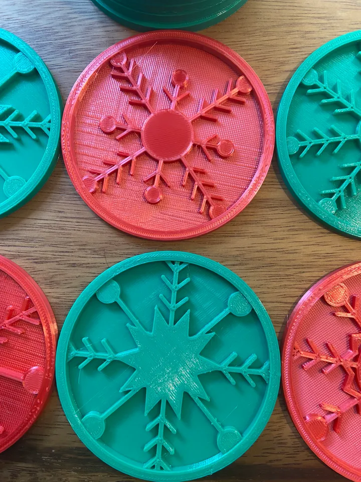 Christmas Coasters by Aaronihe | Download free STL model | Printables.com