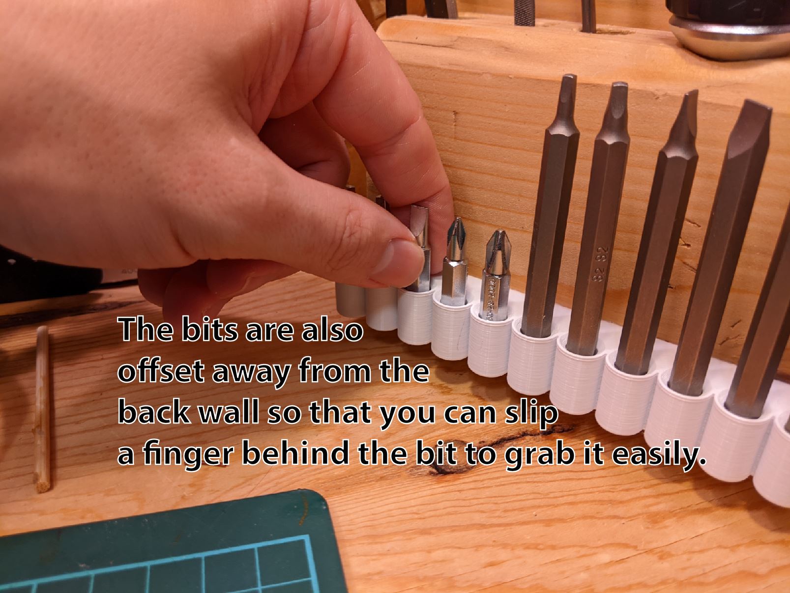 Easy Acces Screw Driver Bit Holder [Adhesive Wall Mount] by Paul ...