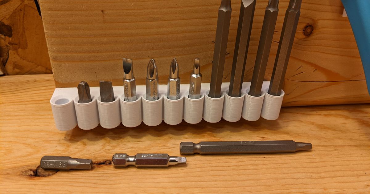 Easy Acces Screw Driver Bit Holder [Adhesive Wall Mount] by Paul ...