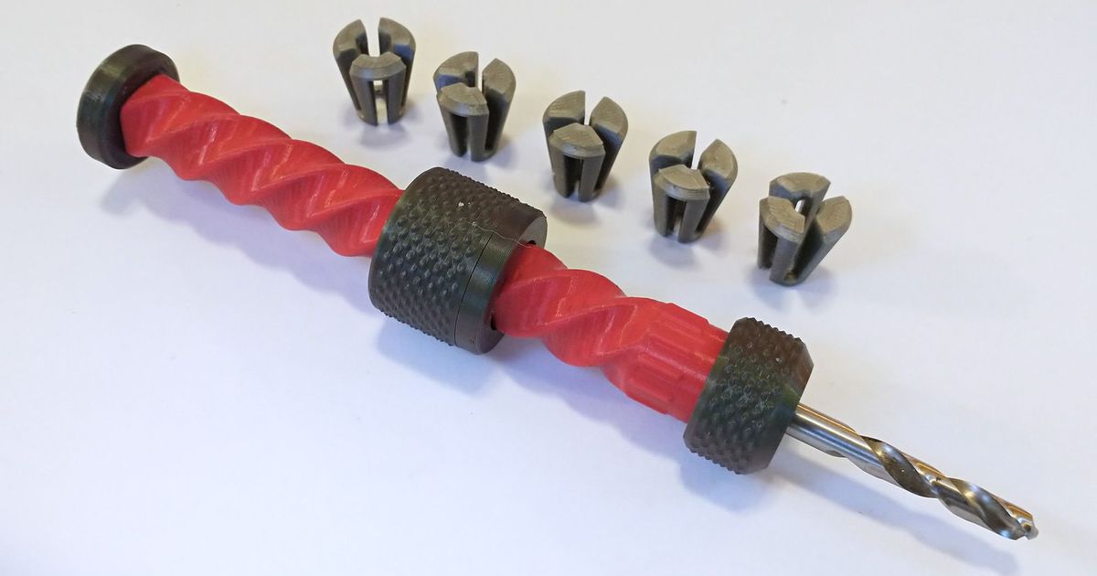 Push Drill with Collet Chuck and One-Way Clutch por LoboCNC | Descargar ...