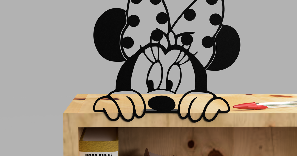Minnie M. peeking over by Joe | Download free STL model | Printables.com