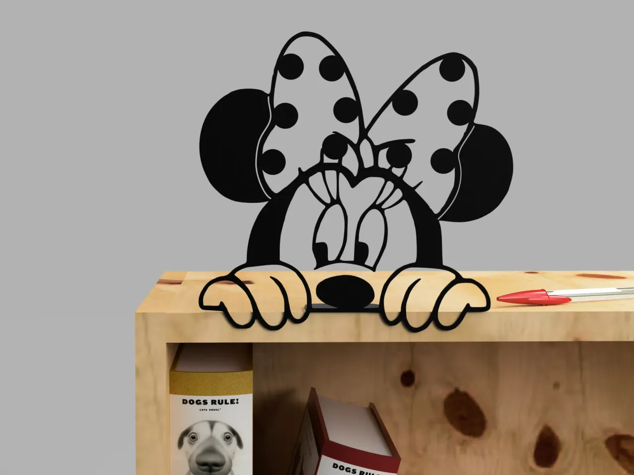 Minnie M. peeking over by Joe | Download free STL model | Printables.com