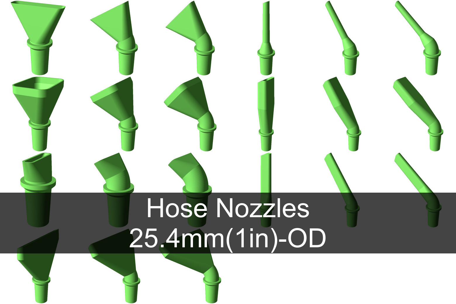 Vacuum nozzles for all common hose sizes by Max | Download free STL ...