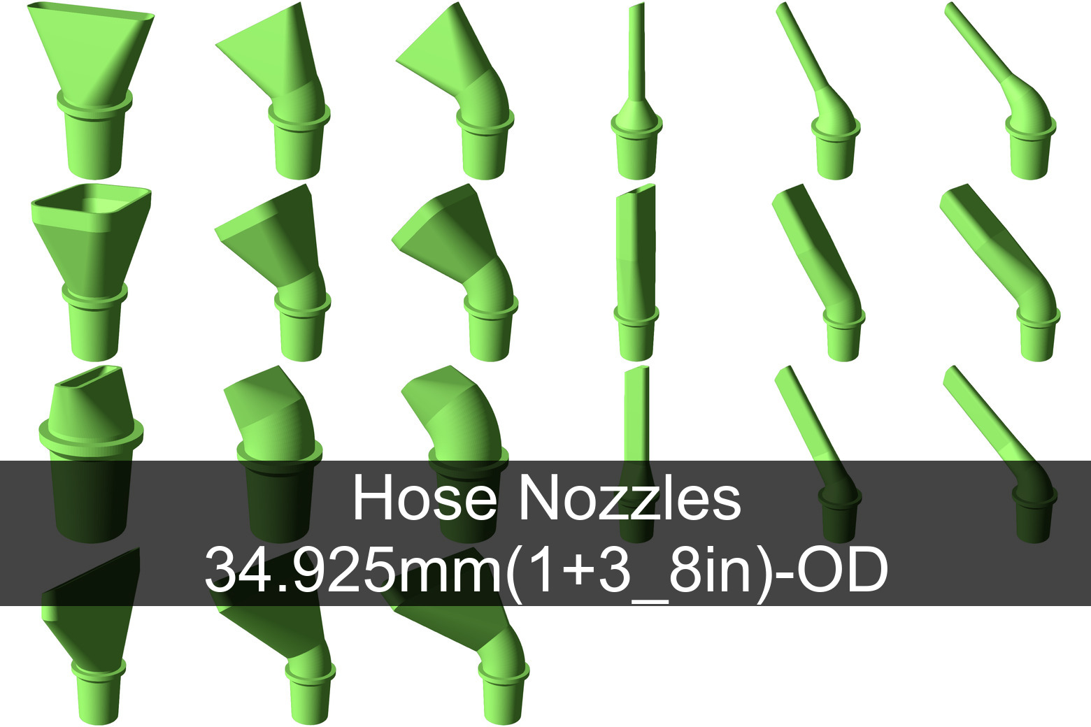 Vacuum nozzles for all common hose sizes by Max | Download free STL ...