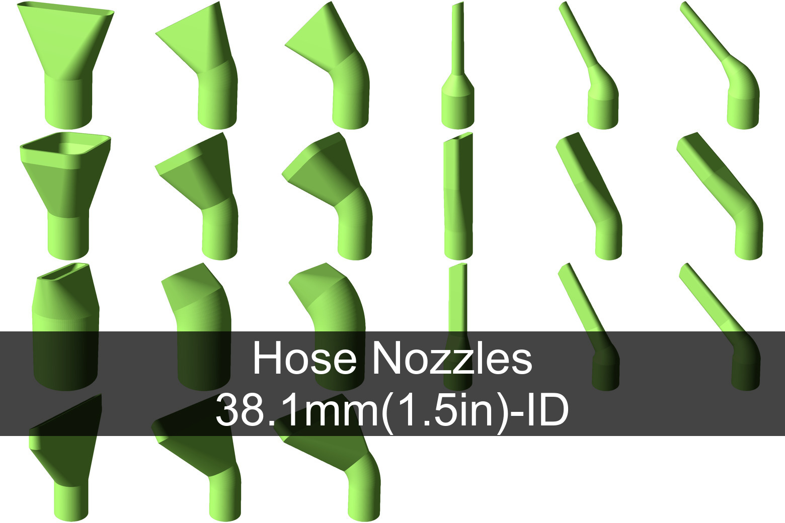 Vacuum nozzles for all common hose sizes by Max | Download free STL ...
