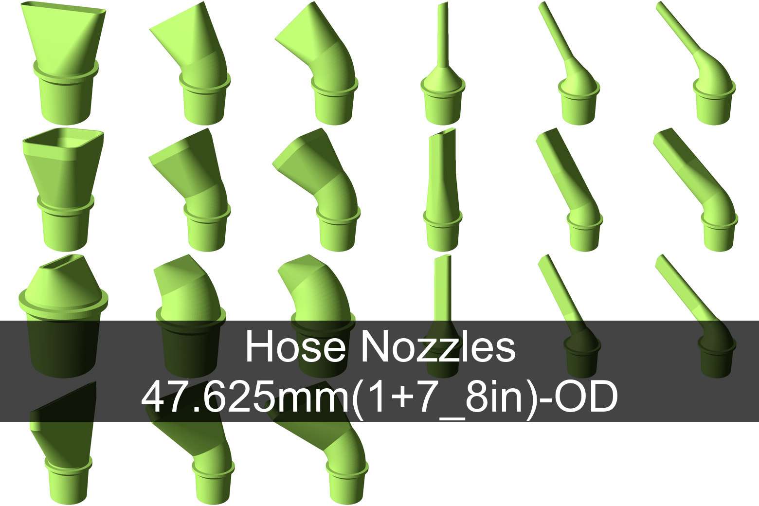Vacuum nozzles for all common hose sizes by Max | Download free STL ...