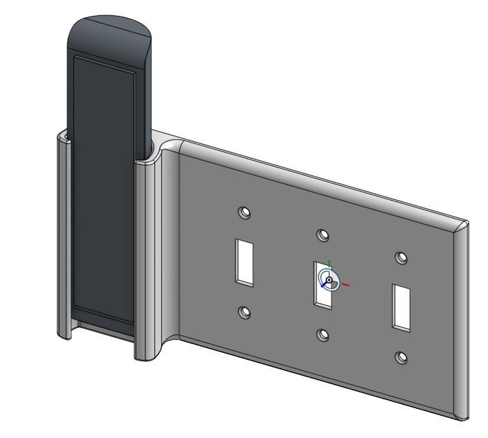 TV Remote Holder Wall Plate by kdellach | Download free STL model ...