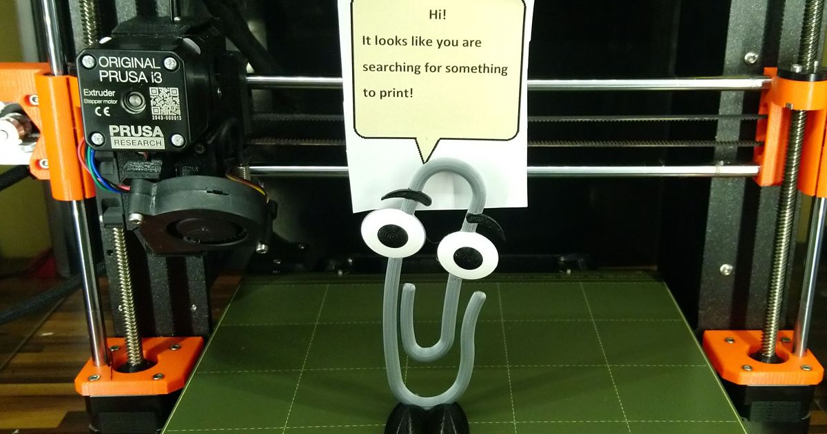 Clippy the desktop noteholder von GodnamedThor | Kostenloses STL-Modell ...