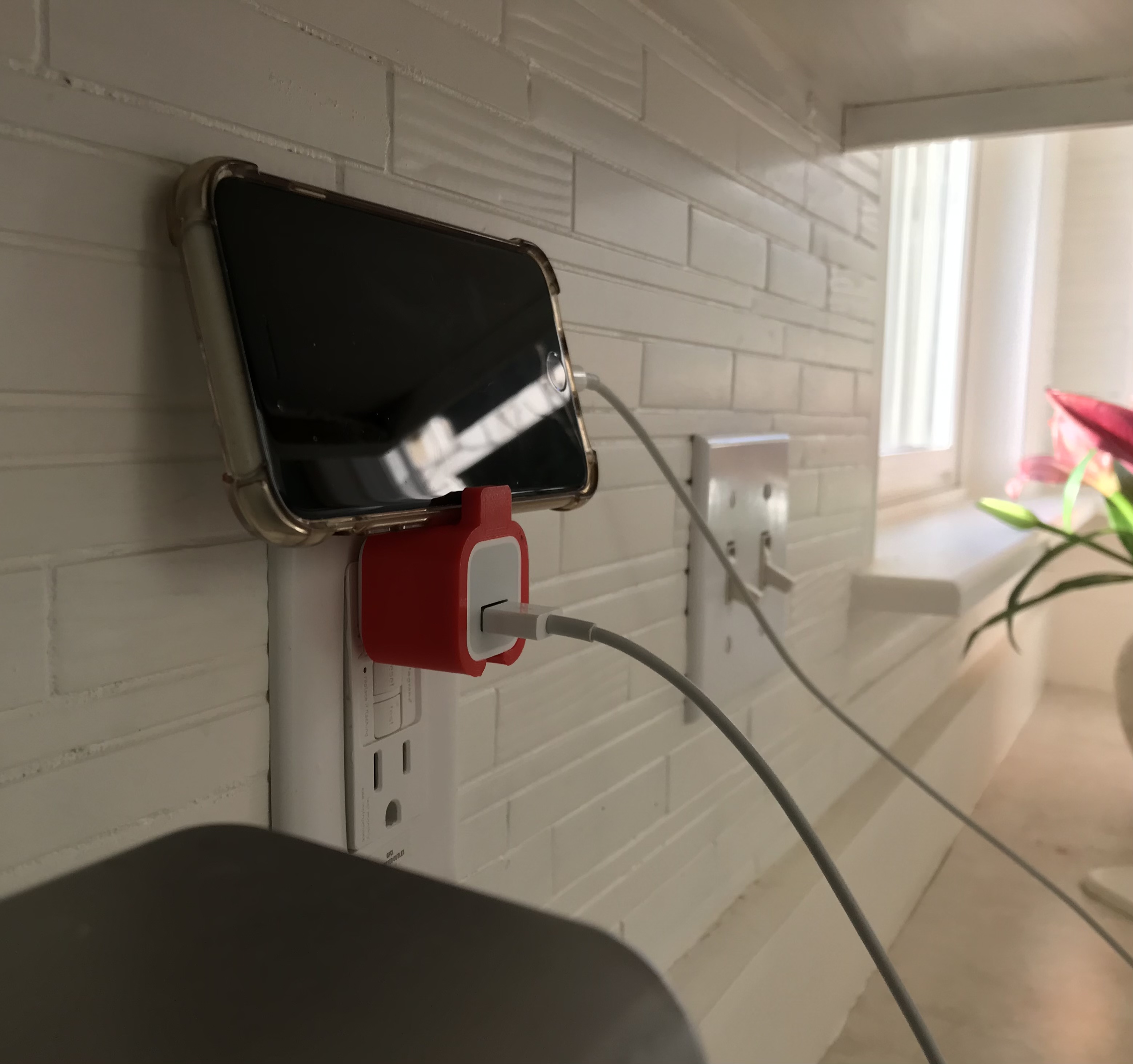 wall charger phone holder by Making Magic | Download free STL model ...