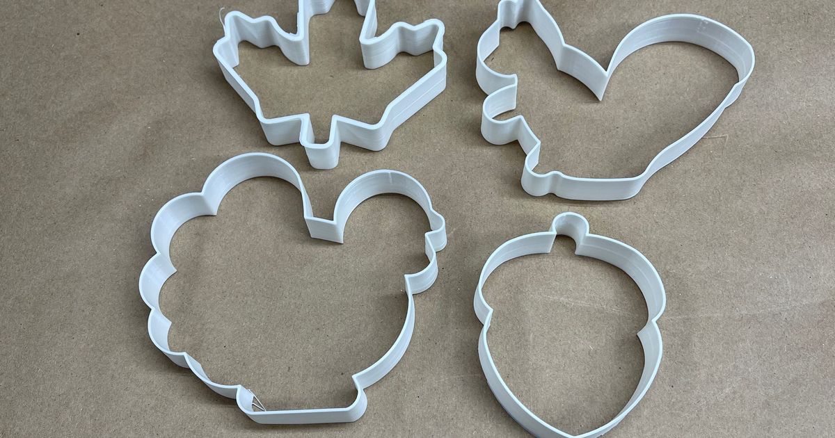 Thanksgiving Cookie Cutters by PhDGoSlowAncient | Download free STL ...