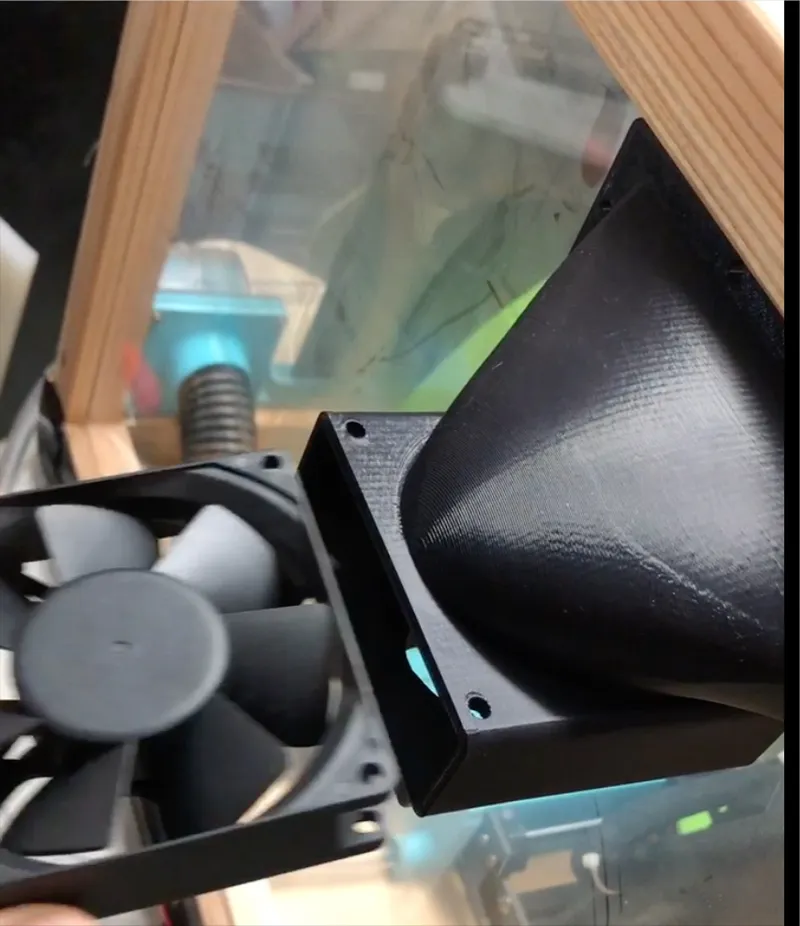 Fumes extractor - 80mm PC fan enclosure with 90deg mount and 40mm hose ...