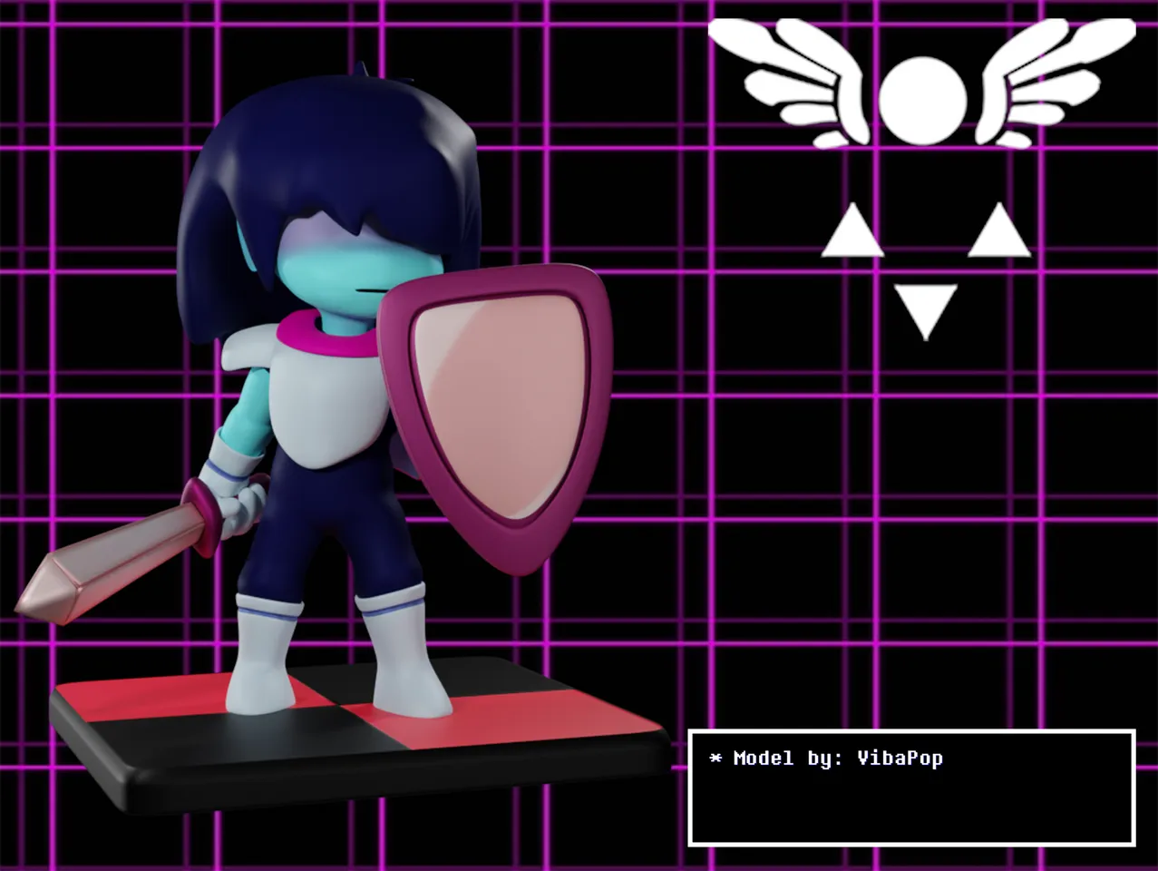 Kris deltarune (dark world) by OscarTbatt | Download free STL model ...