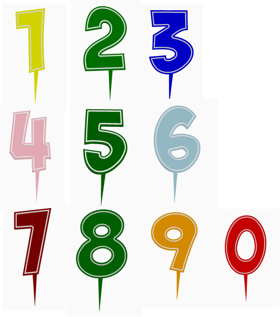 Birthday Cake Topper Numbers from 0-9 by Printer4496 | Download free ...
