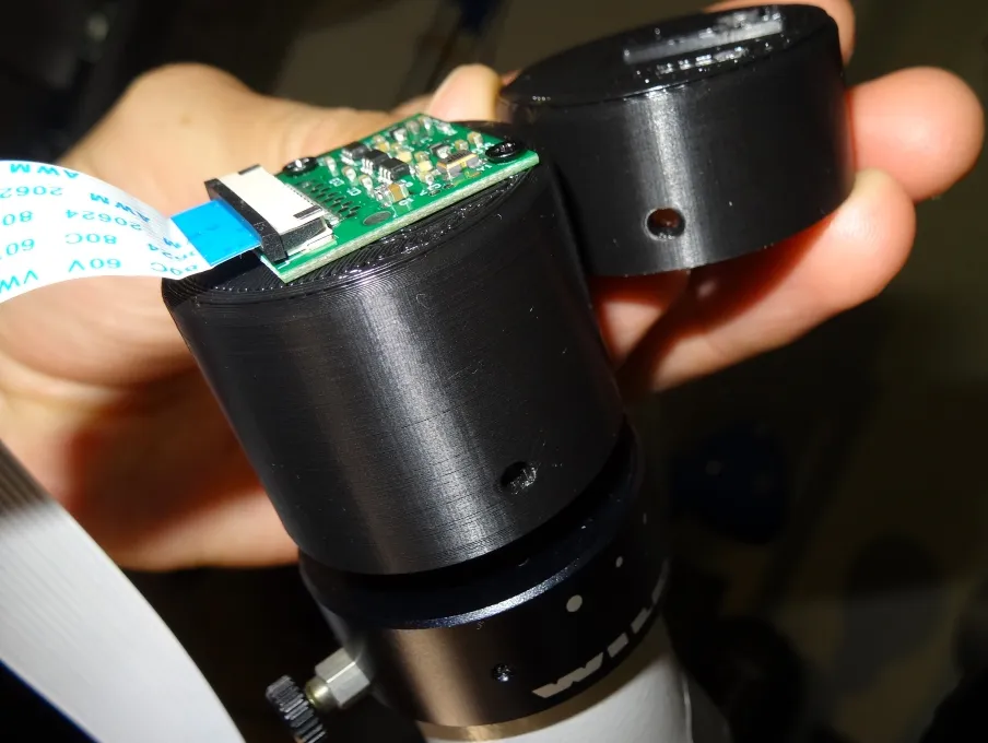 Raspberry pi camera adapter for stereo microscope eyepieces by Patrich | Download free STL model ...