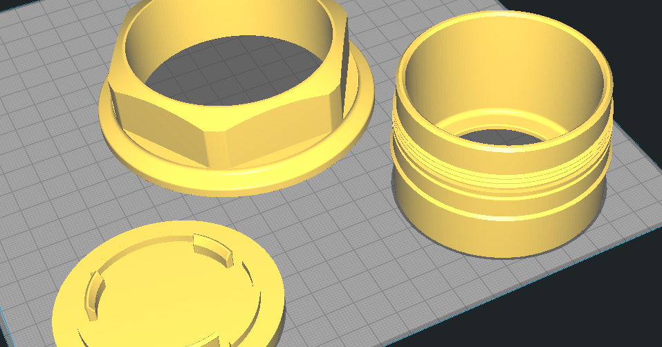 BBS RS CAP lock nut assembly by The Sloppy Apprentice | Download free STL model | Printables.com