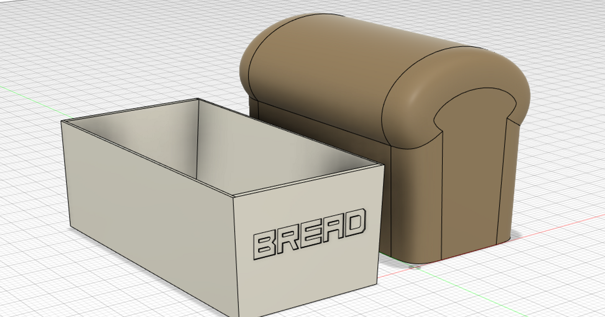 Bread with Baking Pan by Taptic Digital | Download free STL model ...