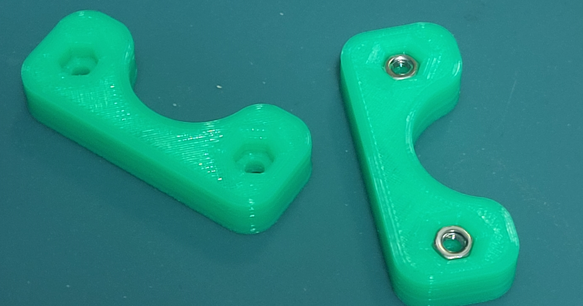 Roller Bracket with Captured Hex nut by Scambler3D | Download free STL ...