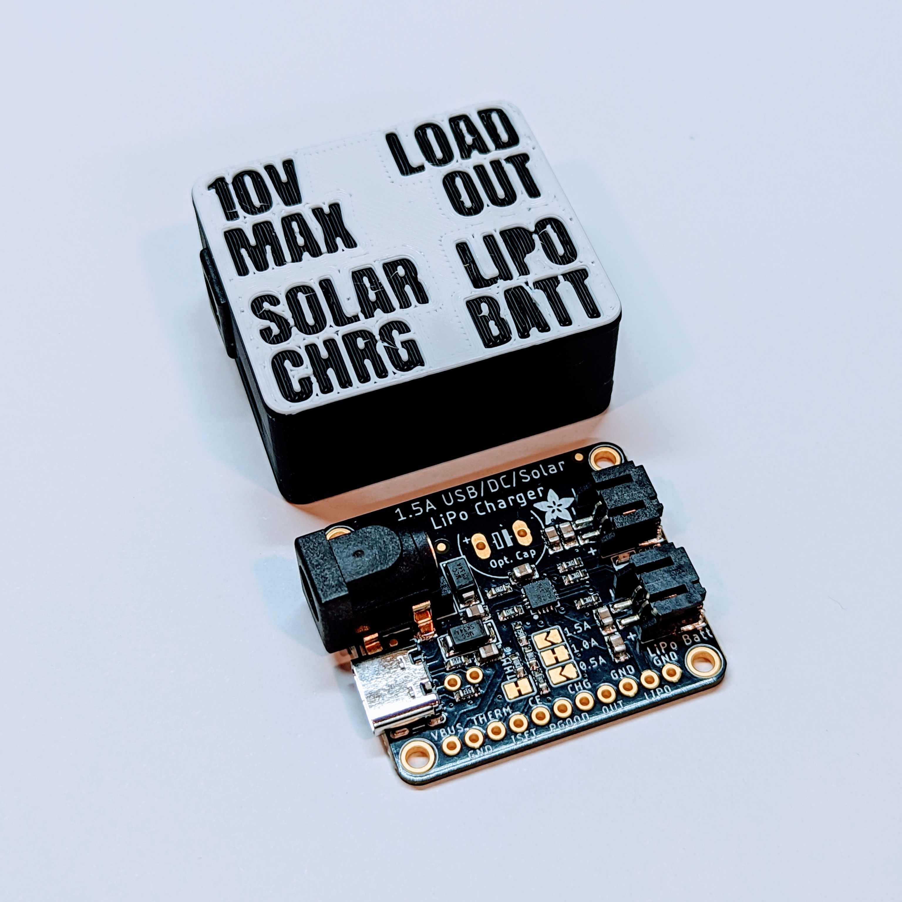 Case For Adafruit Universal USB / DC / Solar Lithium Ion/Polymer ...