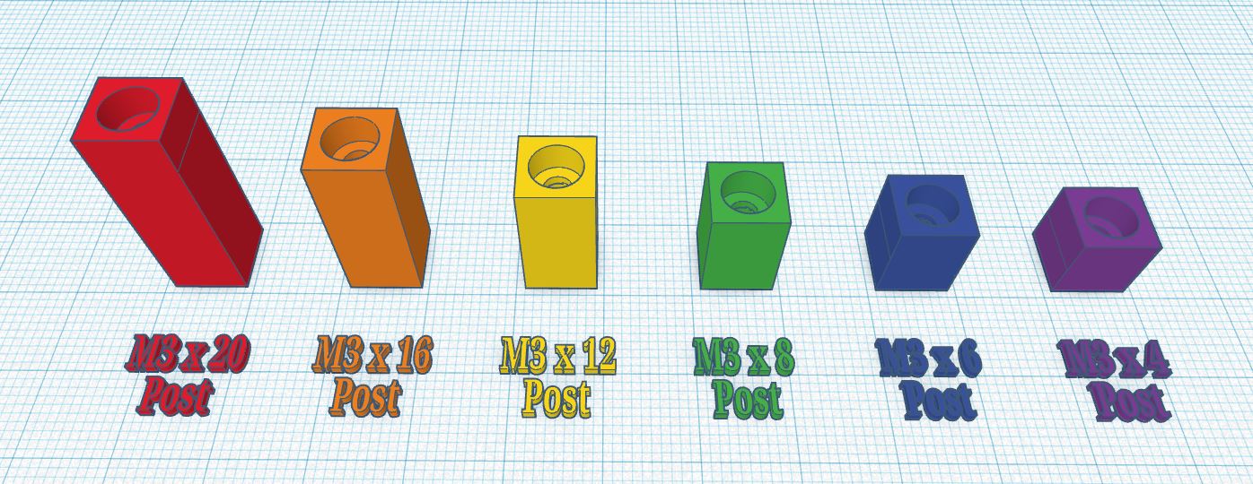 M3 Screw Posts / Pegs by DylanCO | Download free STL model | Printables.com