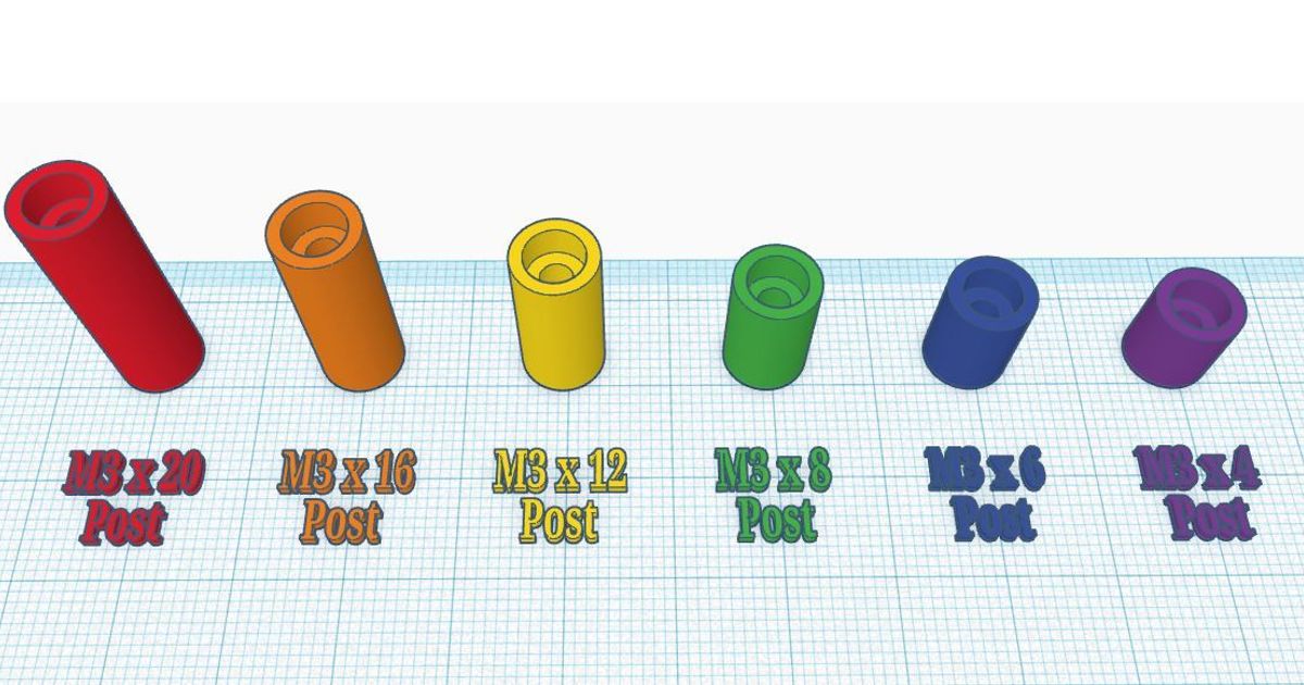 M3 Screw Posts / Pegs by DylanCO | Download free STL model | Printables.com