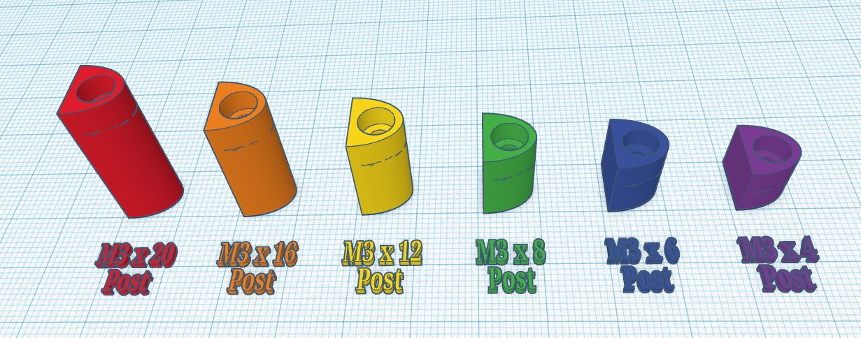 M3 Screw Posts / Pegs by DylanCO | Download free STL model | Printables.com