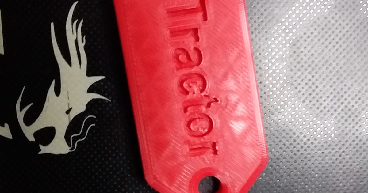 Key Tag Tractor by Mark | Download free STL model | Printables.com