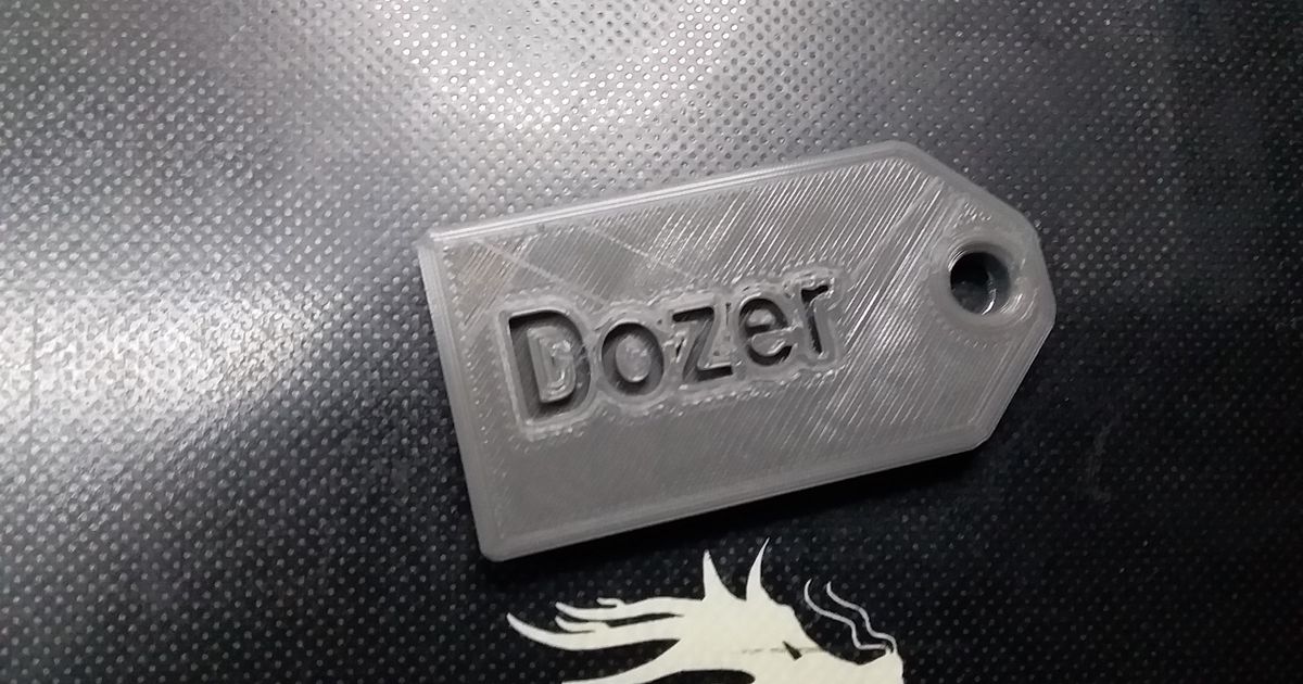 Key Tag Dozer by Mark | Download free STL model | Printables.com