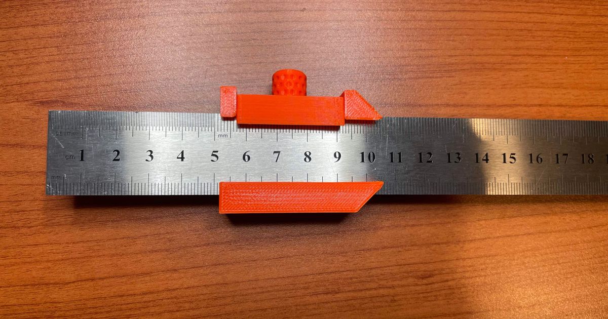 Ruler positioning block by The Mabur | Download free STL model ...