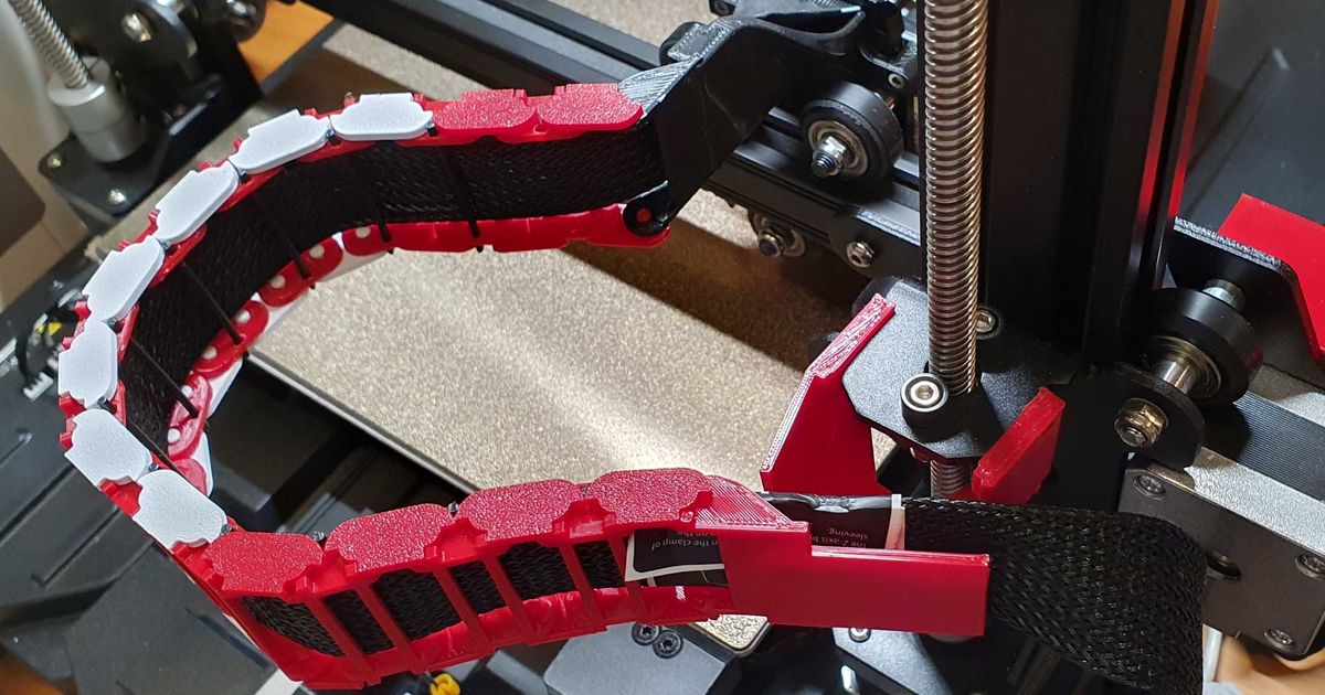 Drag Chain with Ender3 S1 Brackets included. (updated) by Nn | Download ...