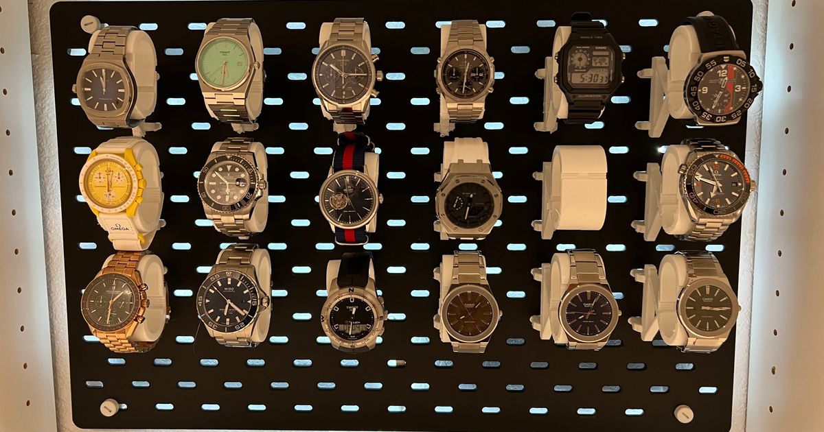 ikea skadis horizontal watch mount by Cheesecake | Download free STL ...