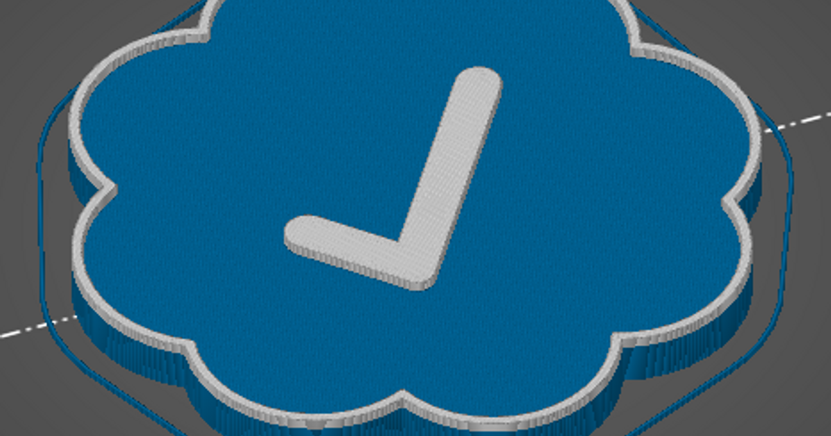 Twitter Verification Blue Check Mark by TBWhelchel | Download free STL ...