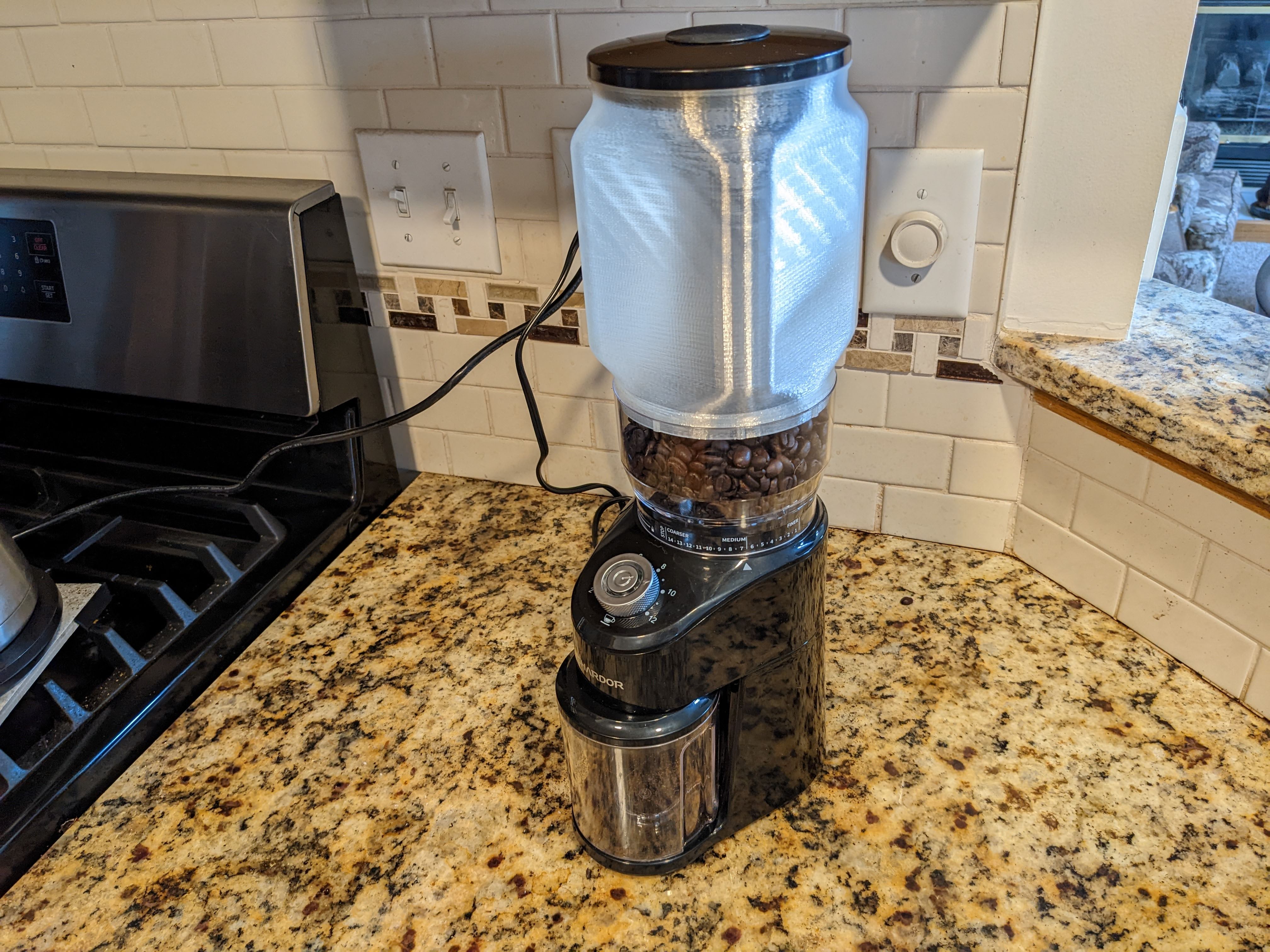 Universal Coffee Grinder Hopper Extender by kaje | Download free STL ...